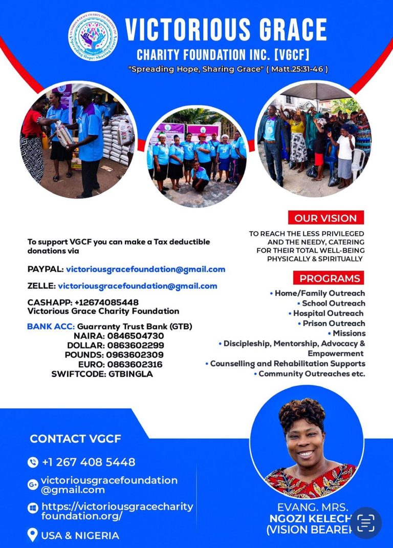 Ways to Give – Victorious Grace Charity Foundation